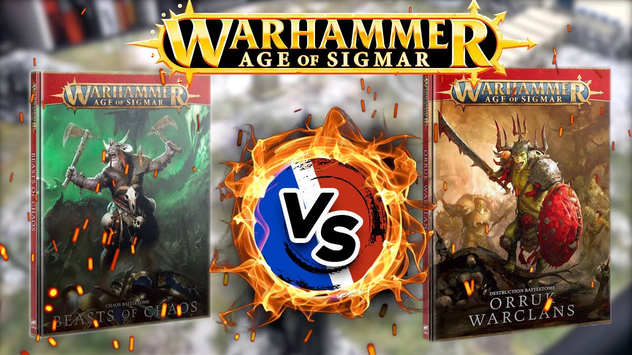 Warhammer AoS - Iron jaws VS Beasts of chaos - YouTube