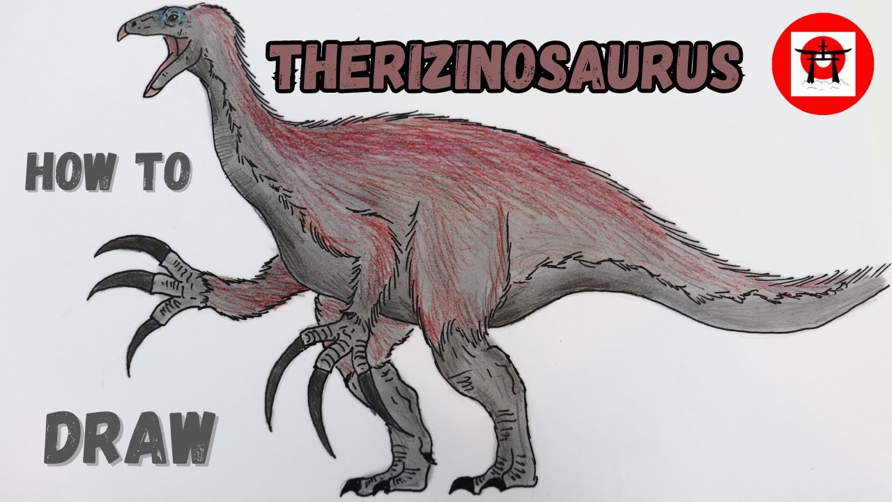 How to draw Therizinosaurus from Jurassic World - YouTube
