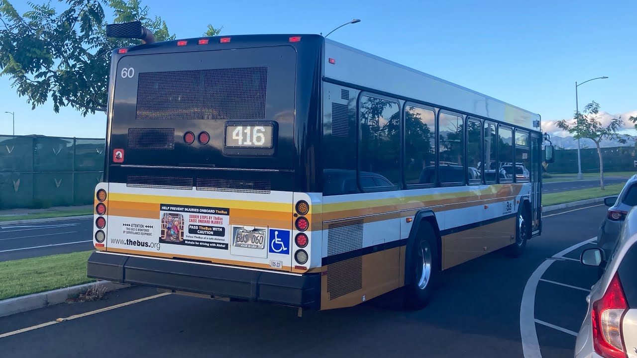 Honolulu TheBus Route 416 Kroc Center Hawaii, Bus 060 (Part 2) - YouTube