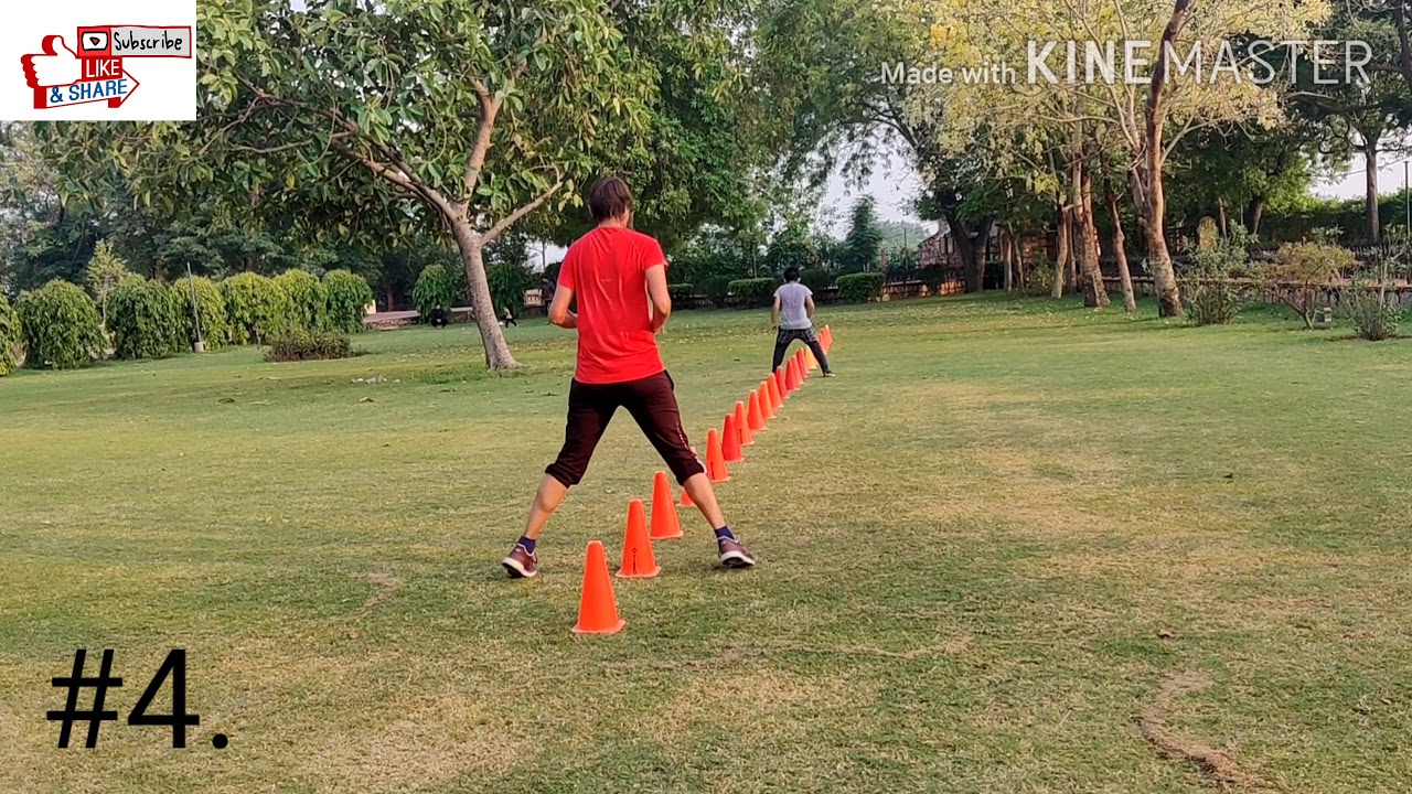 Speed workout drill with cone (improve speed stamina footwork) try ...