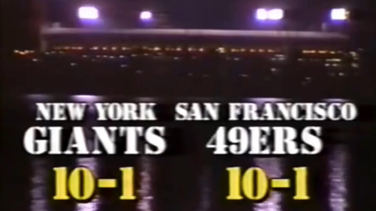 1990 MNF Giants (10-1) vs 49ers (10-1) Highlights (ABC Intro): Best RS ...