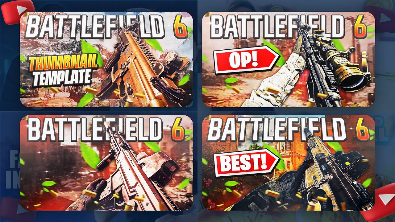 FIRST BATTLEFIELD 6 THUMBNAIL TEMPLATE! PSD!! 🔥 - YouTube