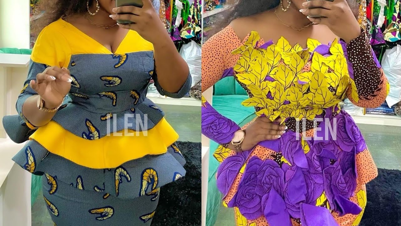Stunning African Dresses In Pagne For Women |New Ankara Long Skirt ...