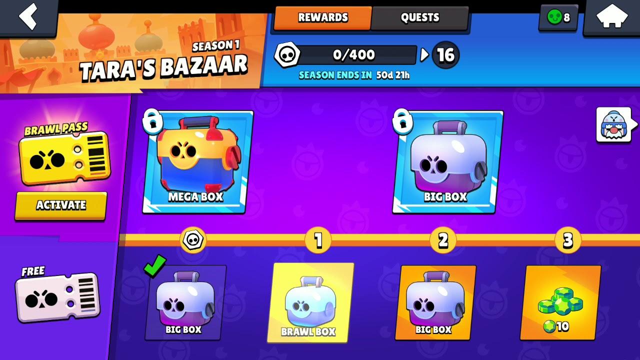 Collecting Rewards Of 15 Tiers Of Tara's Bazaar In Brawl Stars [ Brawl ...