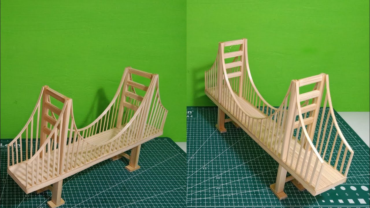 Diy /How to make mini bridge with bamboo/amazing bamboo craft mini ...