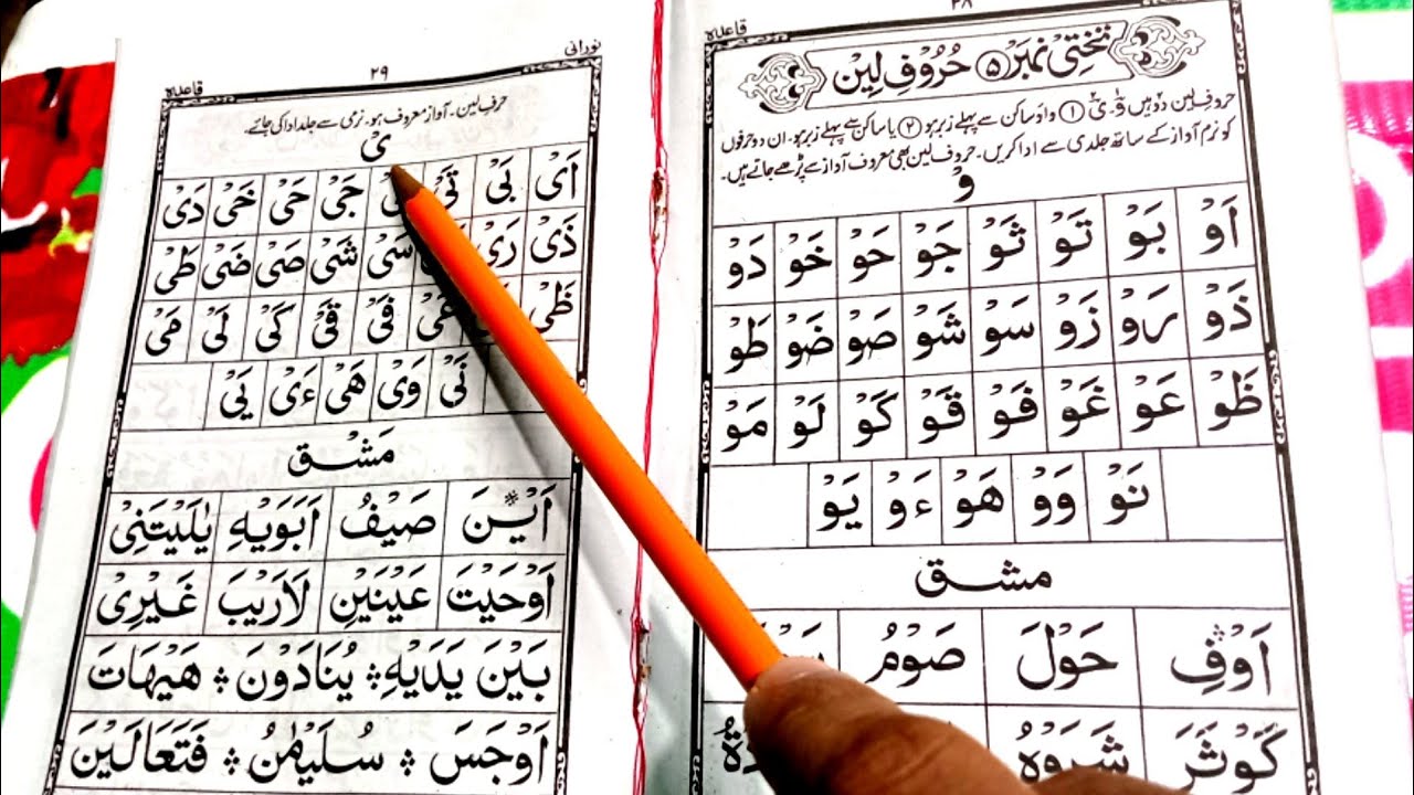 Quran tajweed in Noorani qaida takhti no 5 part 16,ya leen,with Rawan ...