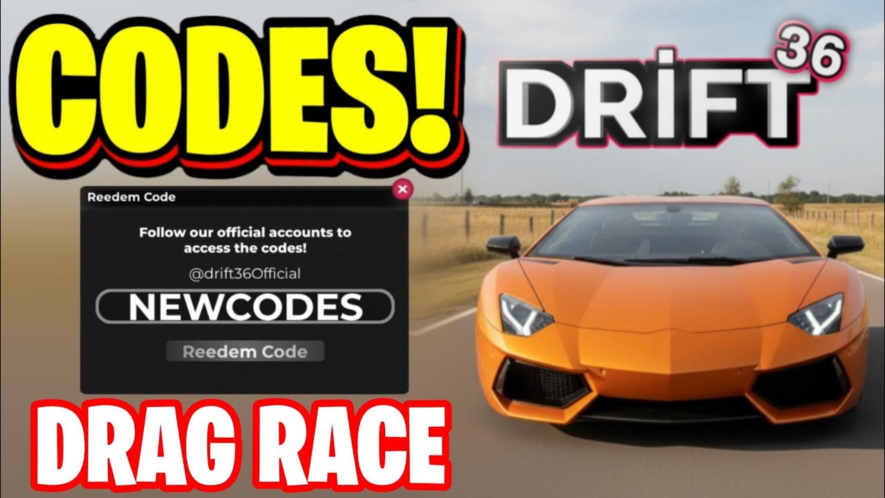 *NEW* ALL WORKING DRAG RACE UPDATE CODES FOR DRIFT 36! ROBLOX DRIFT 36 ...