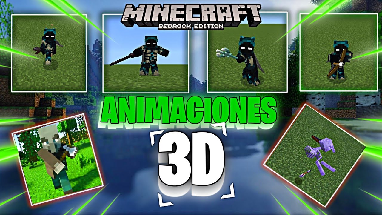 😱 3D ADDON ANIMACIÓN| PARA MINECRAFT BEDROCK- PE 1.19 - YouTube