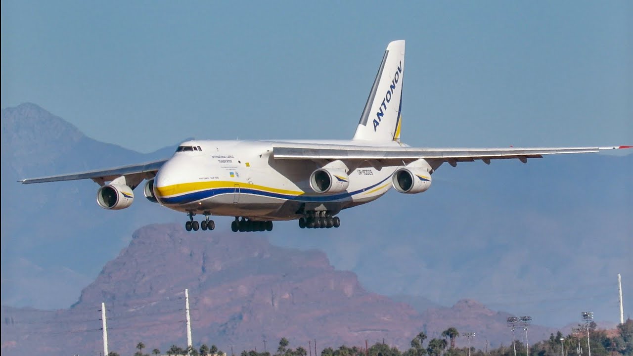 Antonov An-124 arrival into Phoenix Sky harbor - YouTube