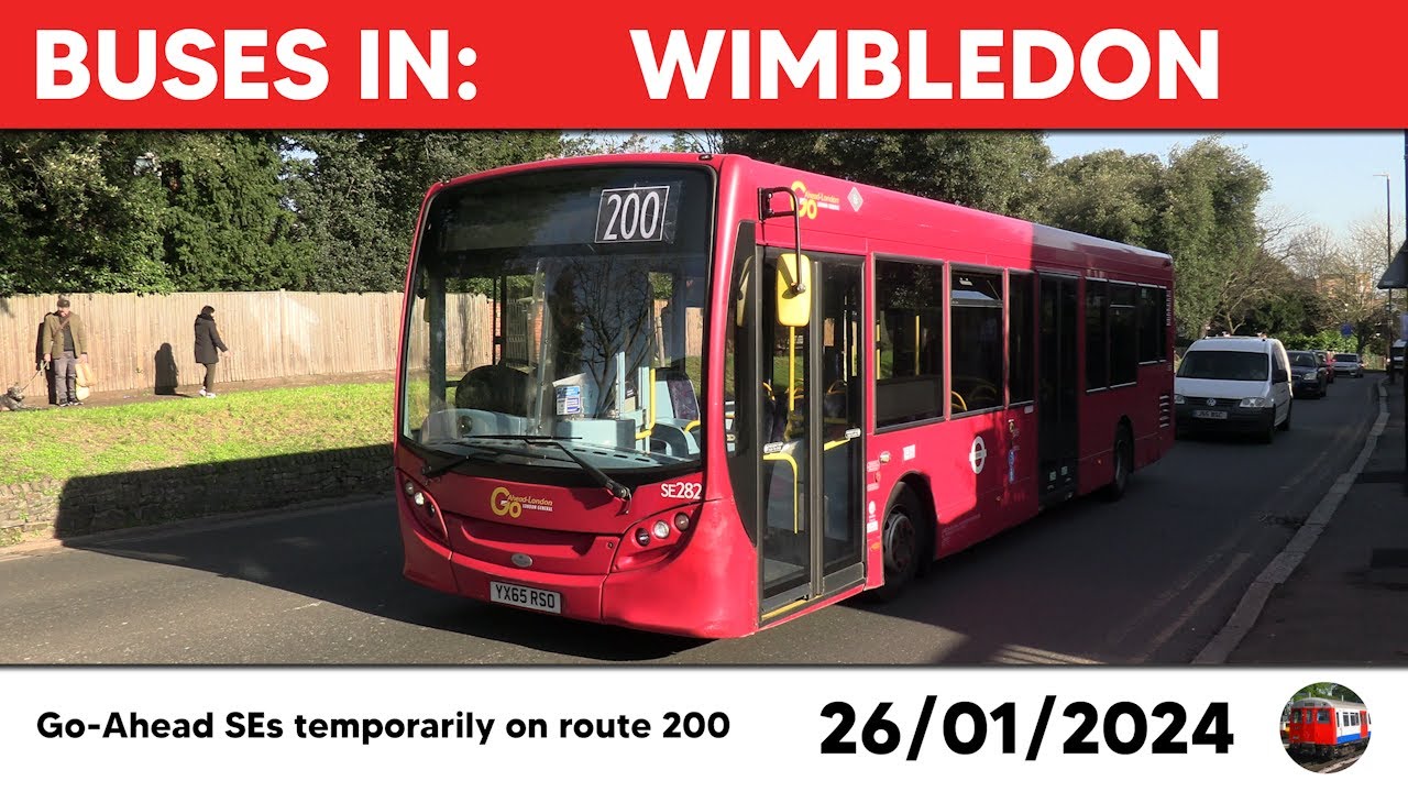 London buses in Wimbledon 26/01/2024 - YouTube