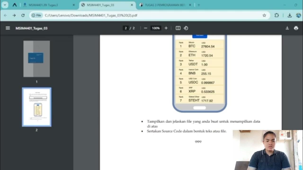 Tugas 3 pemrograman berbasis perangkat bergerak - YouTube