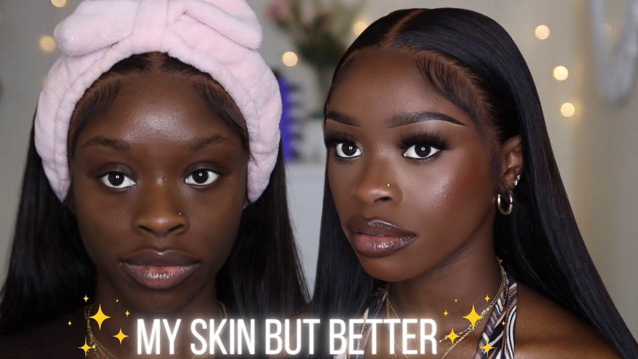 My Skin But Better Quick & Easy No Foundation On Forehead | Dark Skin ...