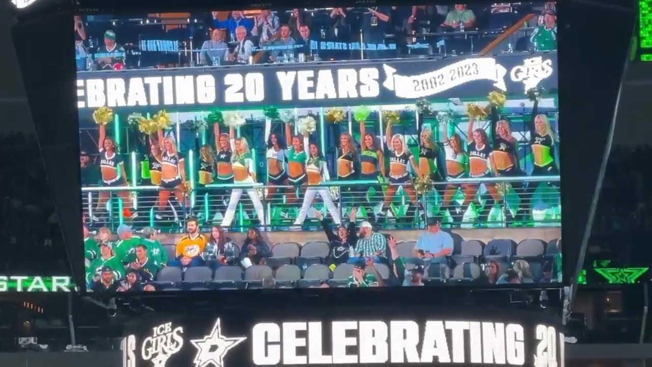 2023-04-03 Dallas Stars Ice Girls Celebrating 20 Years Dance - YouTube