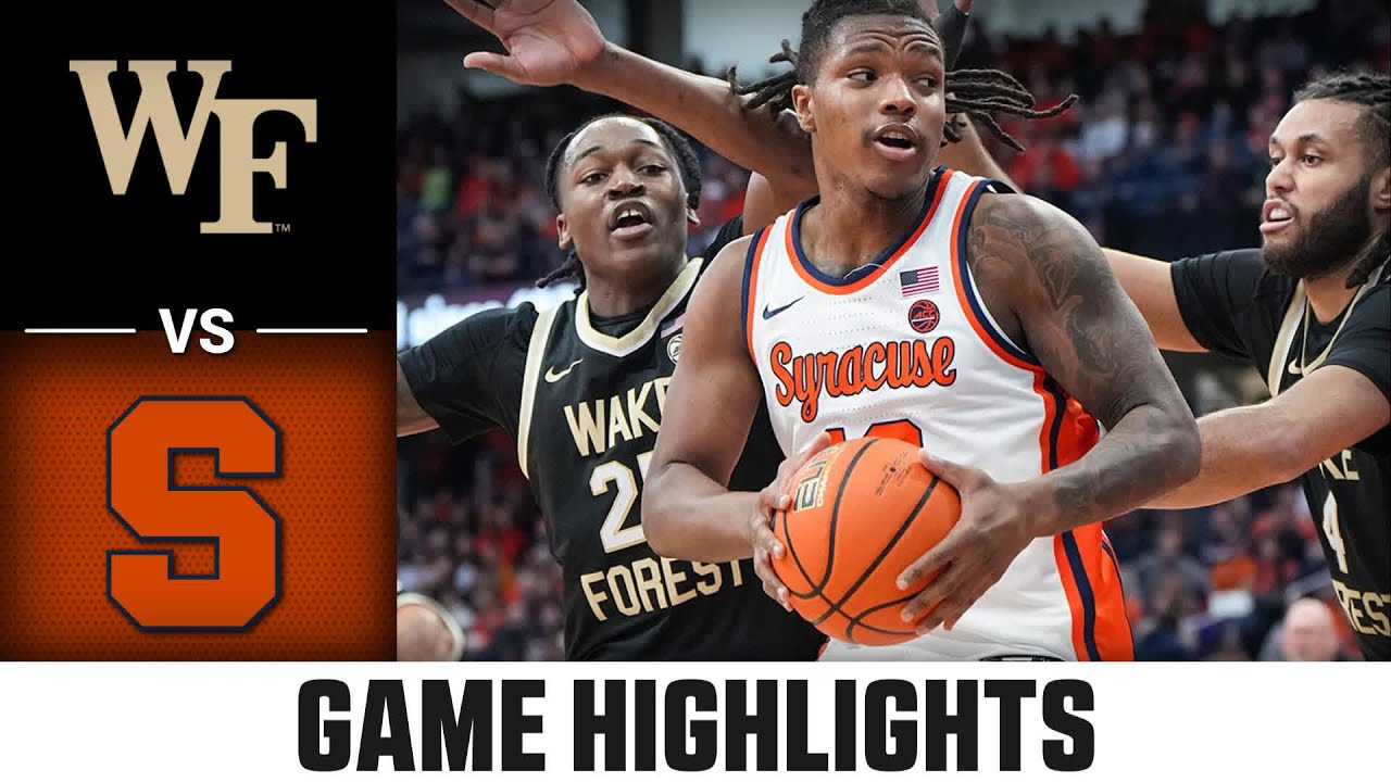 Wake Forest vs. Syracuse Game Highlights | 2024-25 ACC Men's Basketball ...