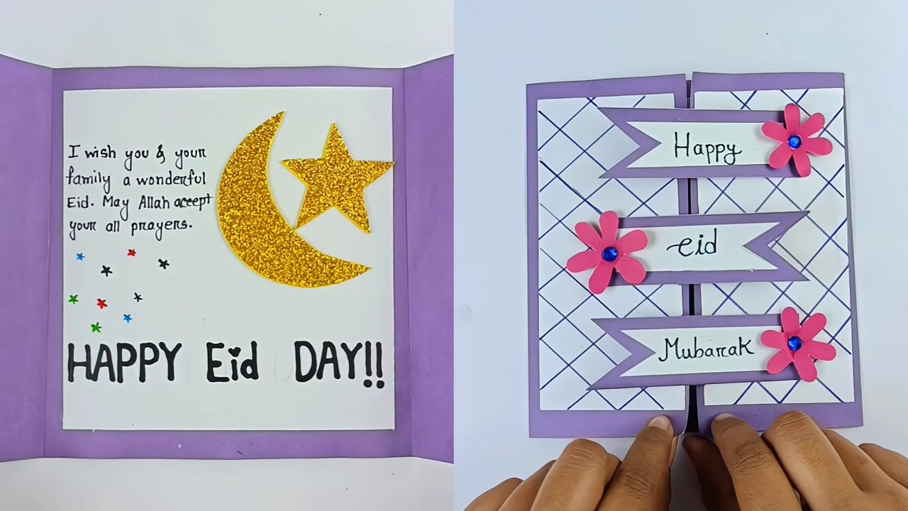 DIY Eid Card Ideas | Easy Paper Craft for Eid | Handmade Gift Card for ...