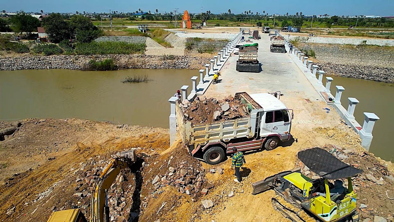 Greats!! New Huge Construction Bridge Filling Space Us Soils Rock and ...