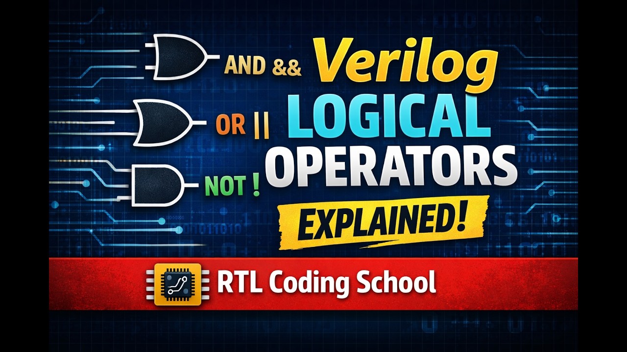 Logical Operators in Verilog Explained | RTL Coding School - YouTube
