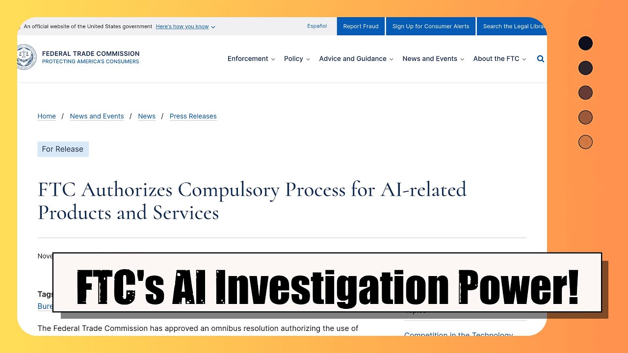 FTC Empowered to Investigate AI Products & Services | Compulsory ...