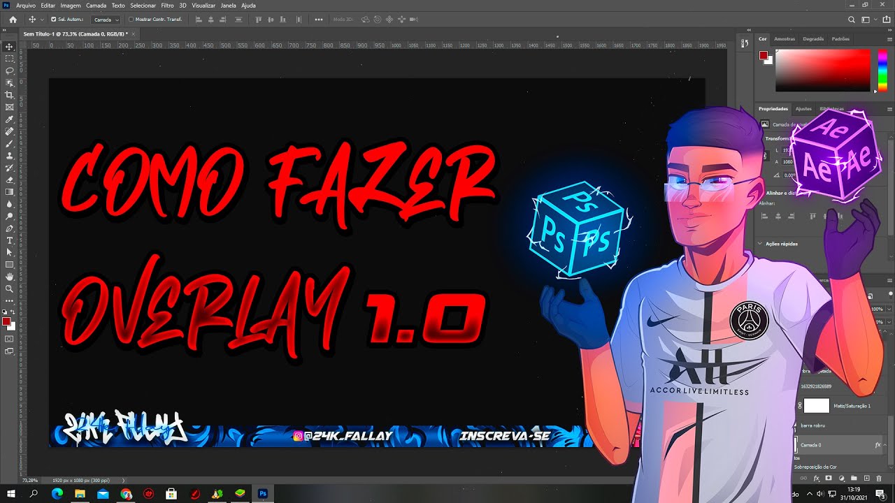 COMO FAZER OVERLAY DE FREE FIRE PELO ADOBE AFTER EFFECTS 2021 - YouTube