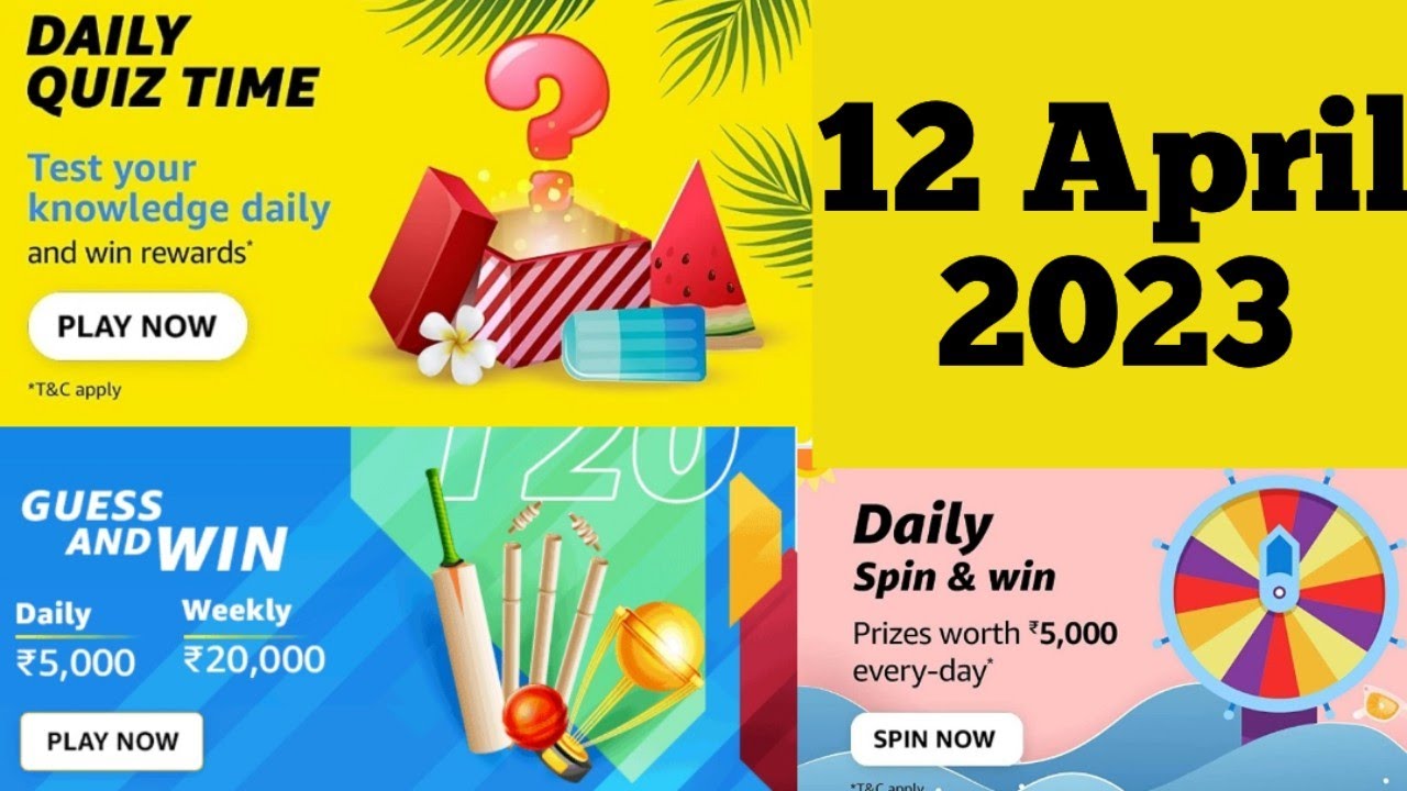 Amazon Guess And Win Quiz Answers Today I Amazon Quiz Today - YouTube