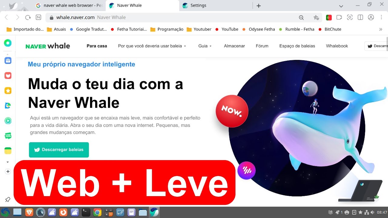 Naver Whale navegador web freeware desenvolvido pela empresa de tecno. sul-coreana Naver ...