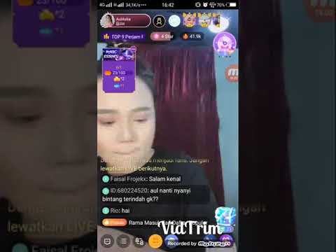 Aulia live Bigo lagi make up persiapan konser kulepas dengan ikhlas