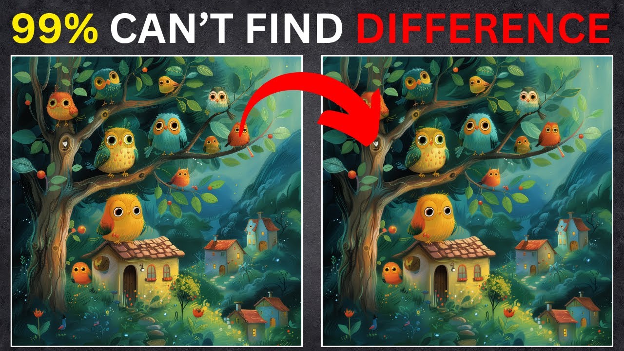 Find The Difference Puzzle Game: Living in a Tree [ Spot the Difference ...