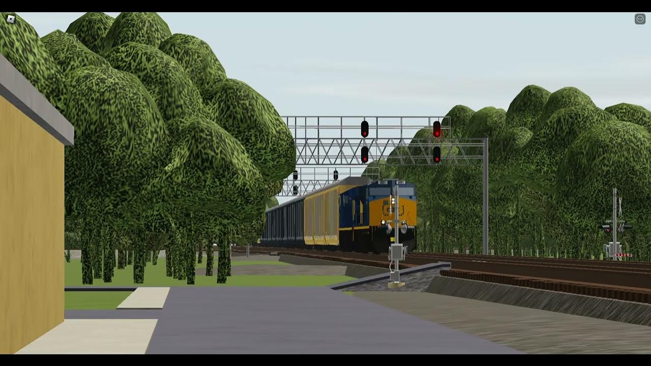 CSX Autorack train Roblox Southline District RO-Scale - YouTube