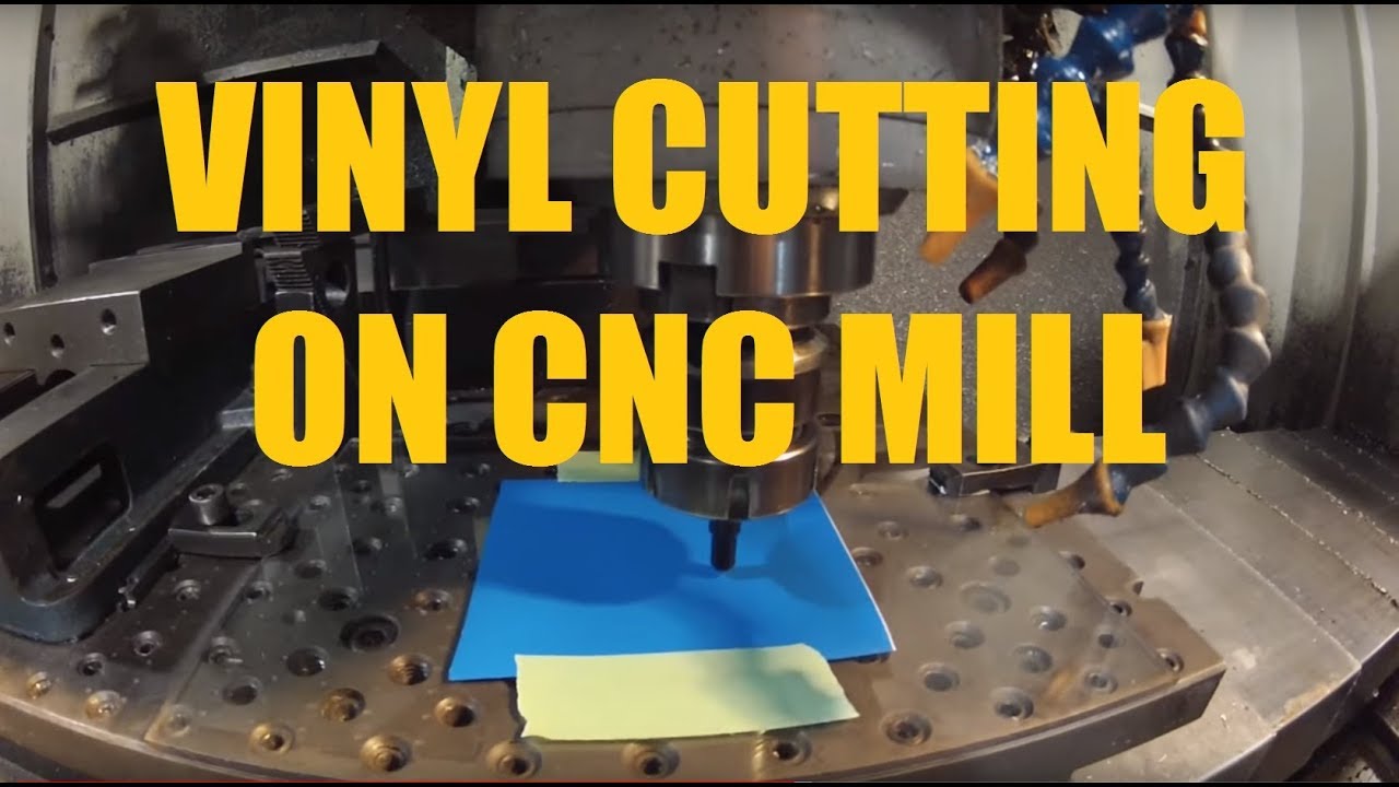 Vinyl decal cutting on CNC Mill with Roland drag knife - YouTube