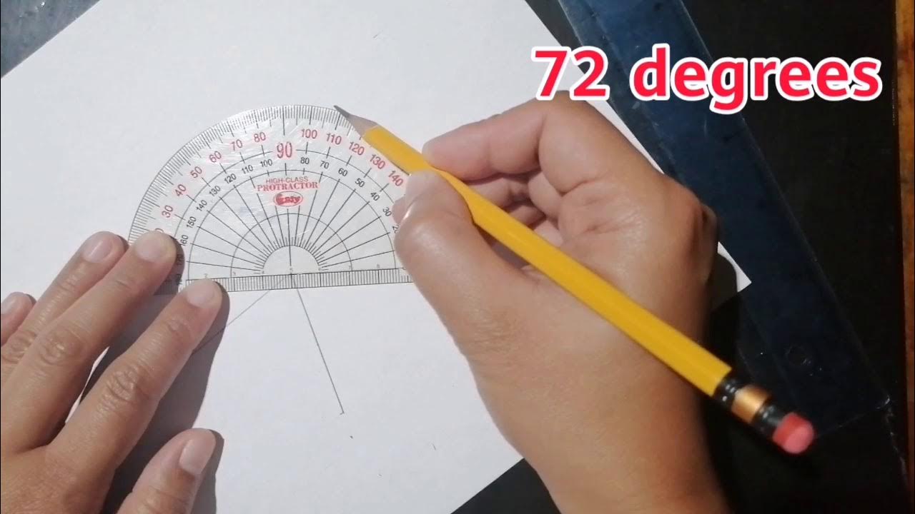 HOW TO DRAW A REGULAR PENTAGON USING A PROTRACTOR AND A RULER|| TAGALOG MATH TUTORIAL - YouTube