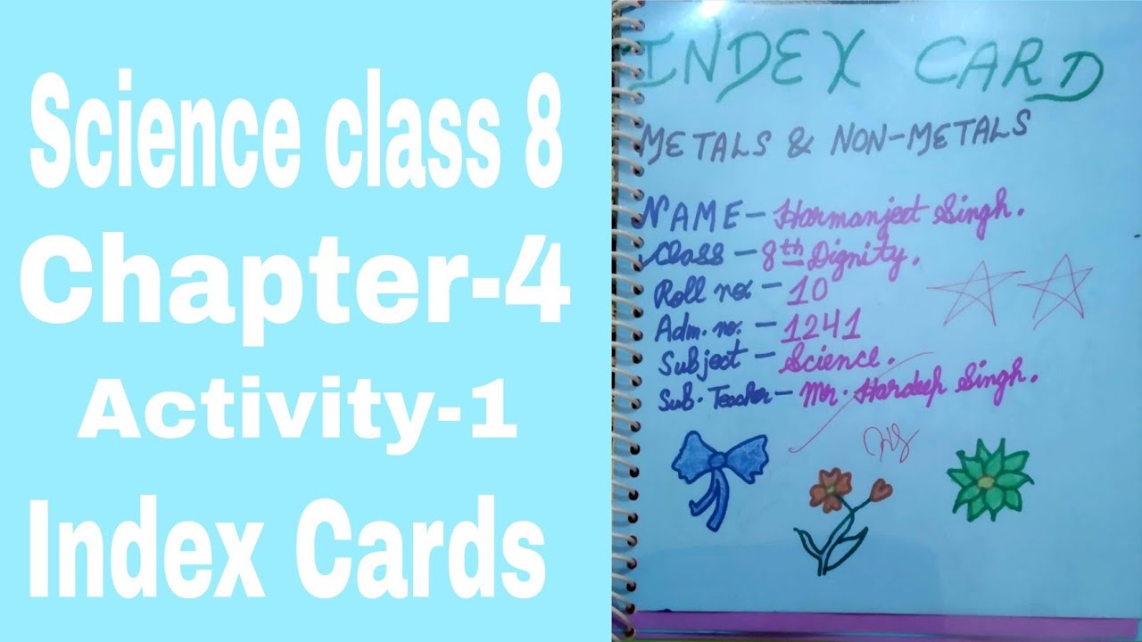 Science Class 8 Chapter 4 Index Cards Metals And Non Metals YouTube Science Class 8 Chapter 4 Index Cards Metals And Non Metals YouTube