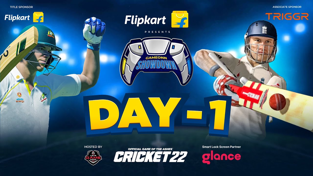 [Day 1] Cricket 22 | Flipkart Game Onn Showdown | - YouTube