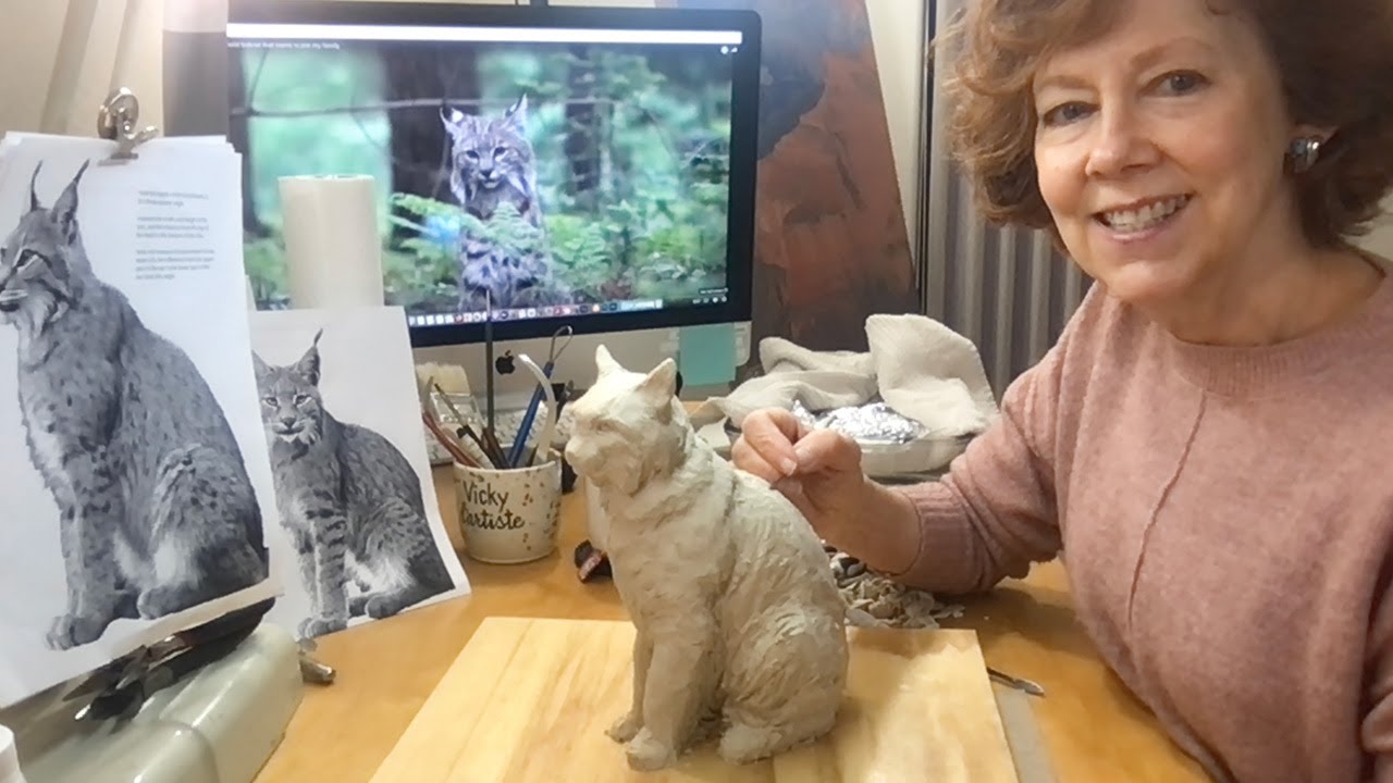 Clay Sculpture - Creating a Bobcat Sculpture - Day 4 - YouTube