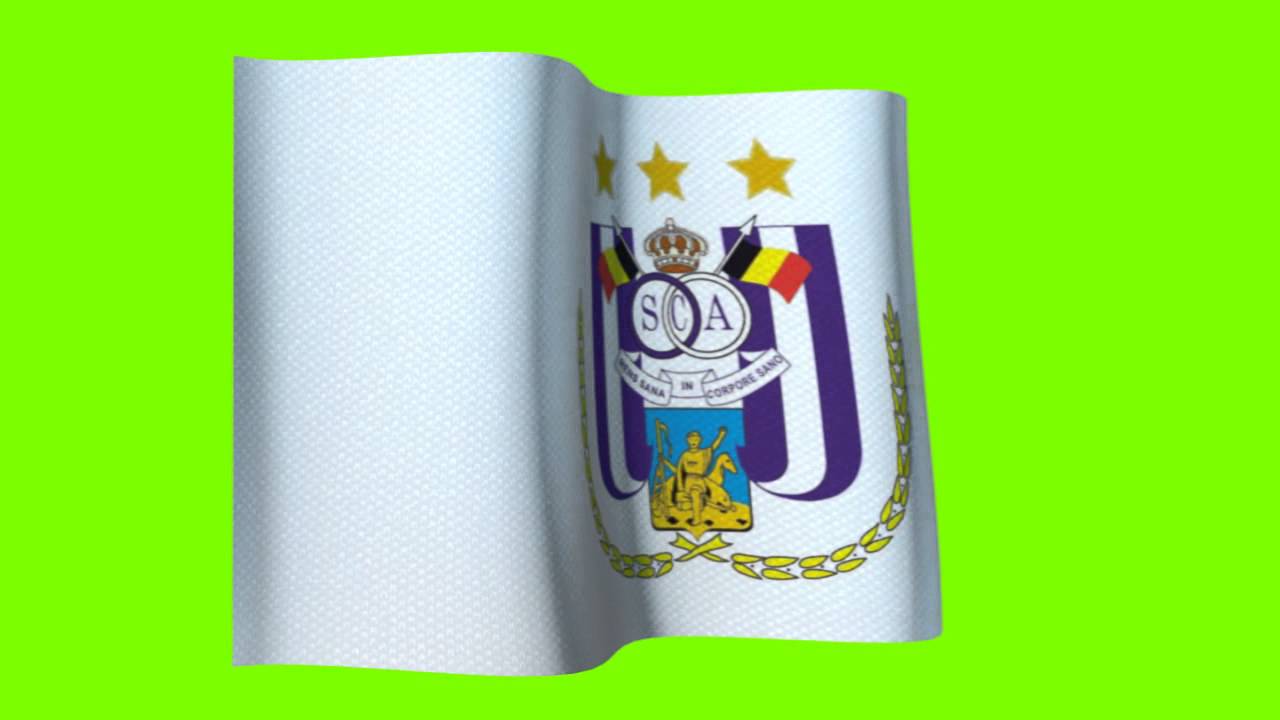 realistic flag of RSC Anderlecht chroma - YouTube