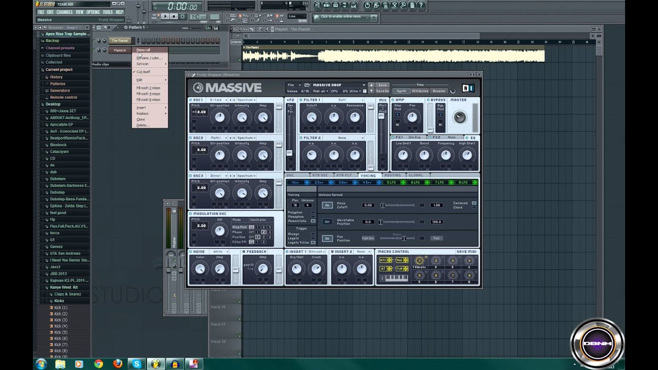 MASSIVE Tutorial:Dropping Sound (Growl)[Dubstep] - YouTube