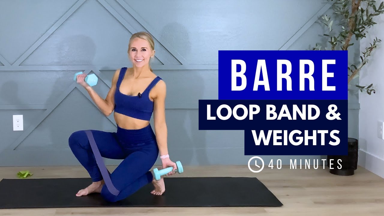 BARRE Sculpting Workout | Loop Band & Weights - YouTube