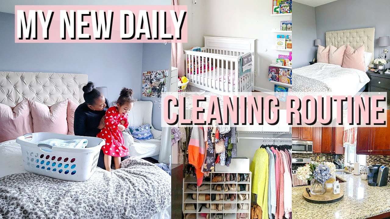 WORKING MOM DAILY CLEANING ROUTINE | How to KEEP a clean home while ...