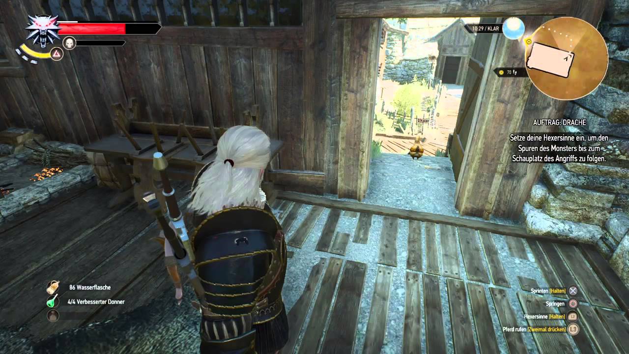 Witcher 3 - Chicken door opener / Türöffner für Hühnchen - YouTube