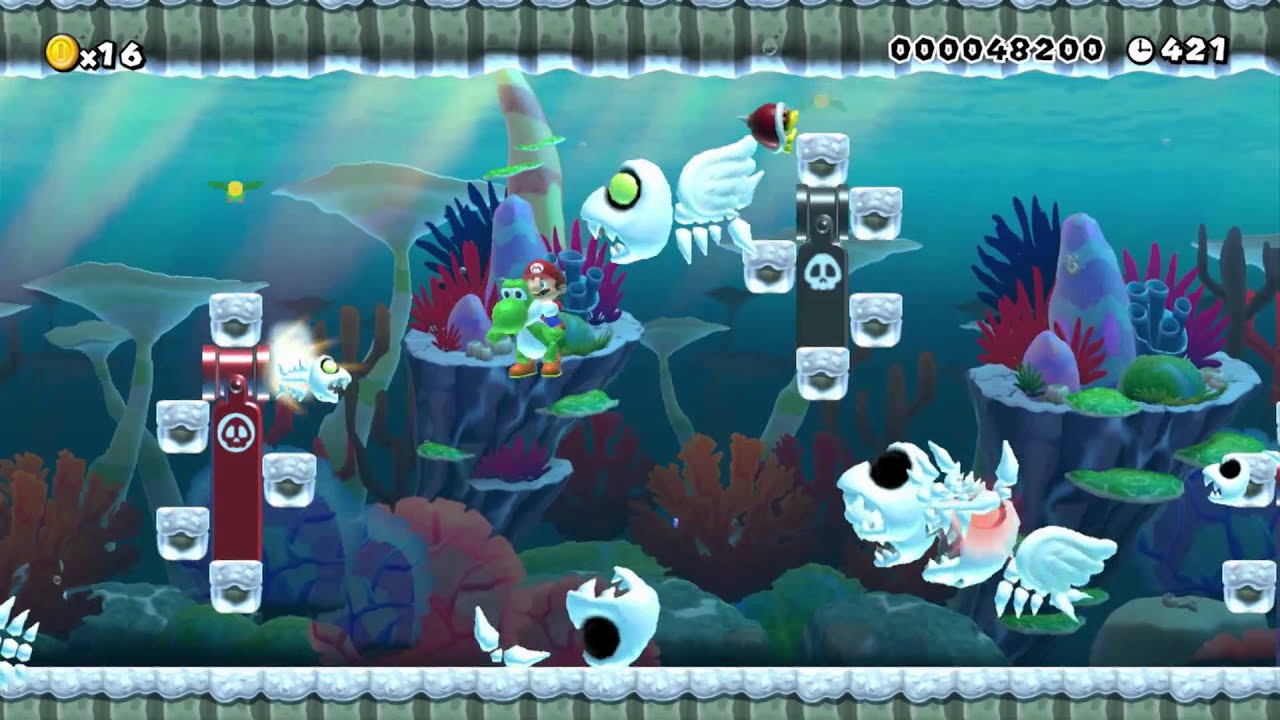 Super Mario Maker - Bones In The Ocean 60fps - YouTube