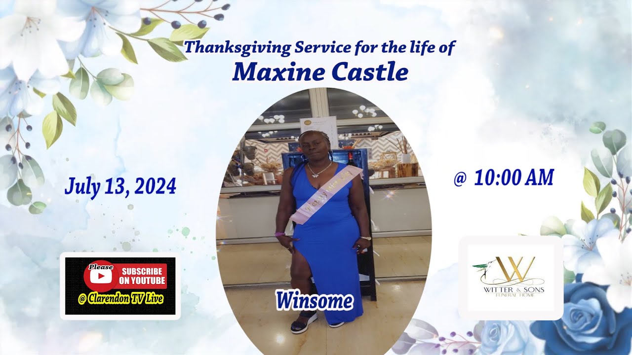 Thanksgiving Service for the life of Maxine Castle - YouTube