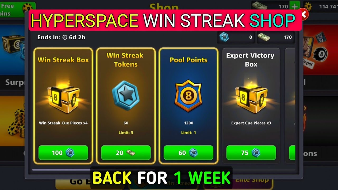 HYPERSPACE WIN STREAK SHOP BACK FOR 1 WEEK | HURRY UP GUYS | - YouTube