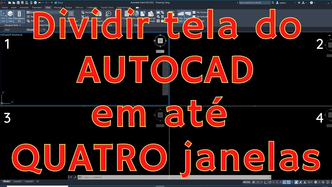 Como DIVIDIR tela do AUTOCAD - 2022 - YouTube