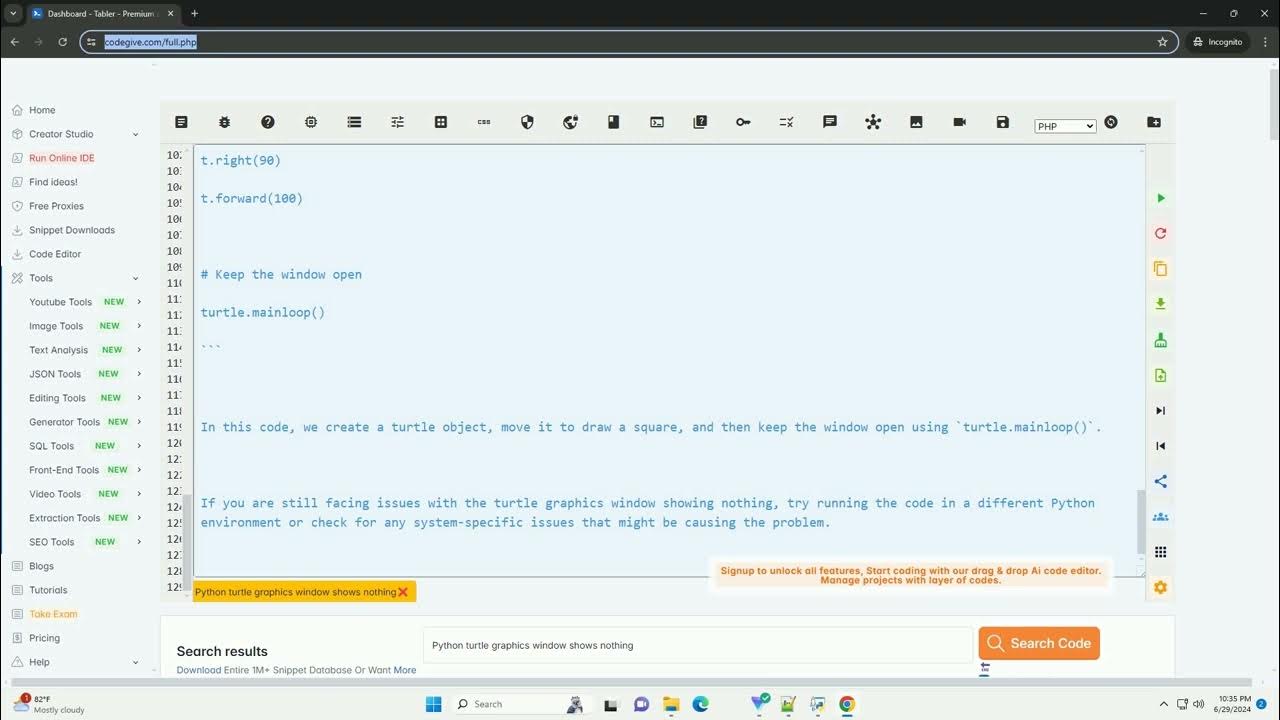 Python turtle graphics window shows nothing - YouTube