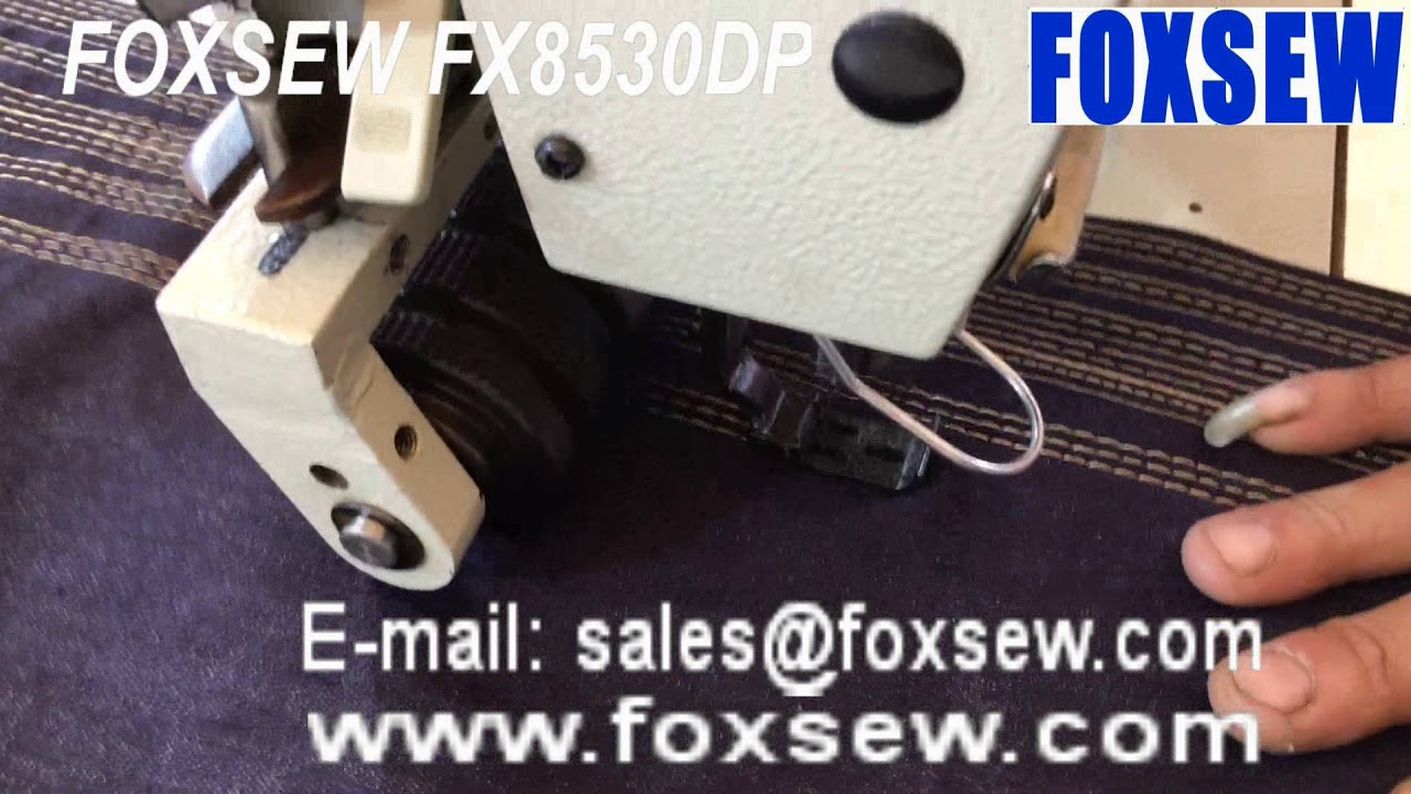 Direct Drive 3-Needle Lockstitch Machine with Puller - YouTube