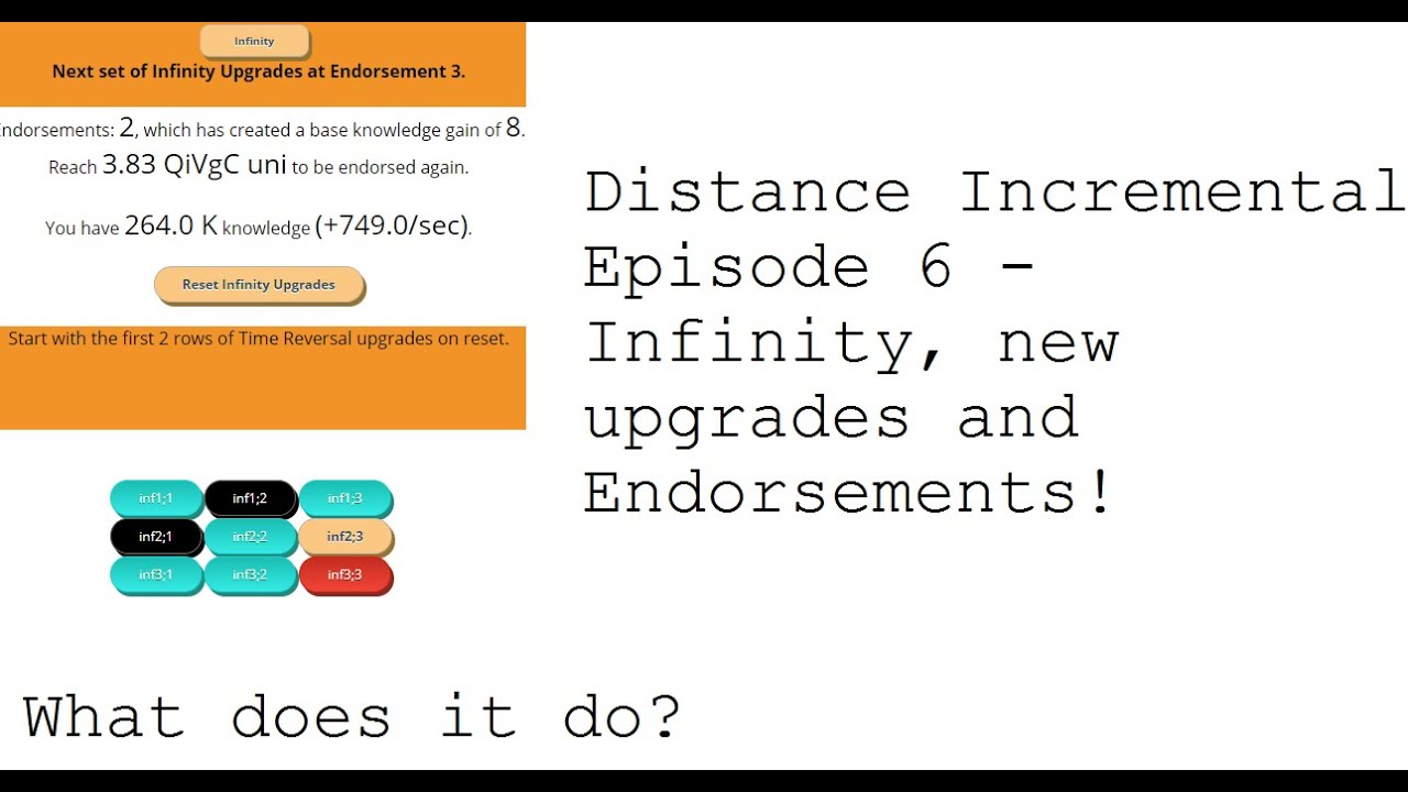 Distance Incremental Episode 6 - Infinity, new upgrades and ...