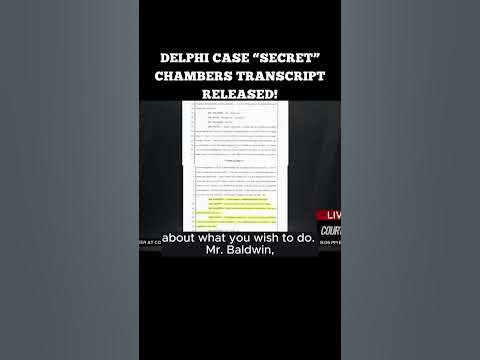 Secret Delphi Chambers Transcript Released! - YouTube