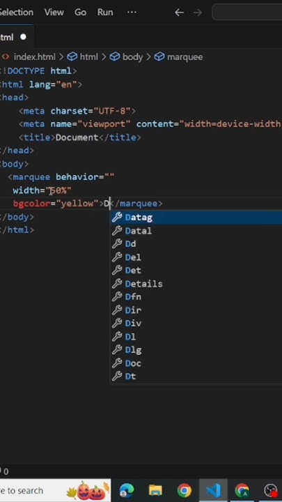 marquee tag in html | html tags. - YouTube