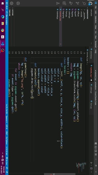 Making Border Animation in Pygame #apieducation #python #shortsfeed # ...