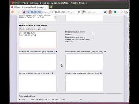 Vid 6 Configure Add Ons Advanced Proxy IPcop 1 4 20 1 - YouTube