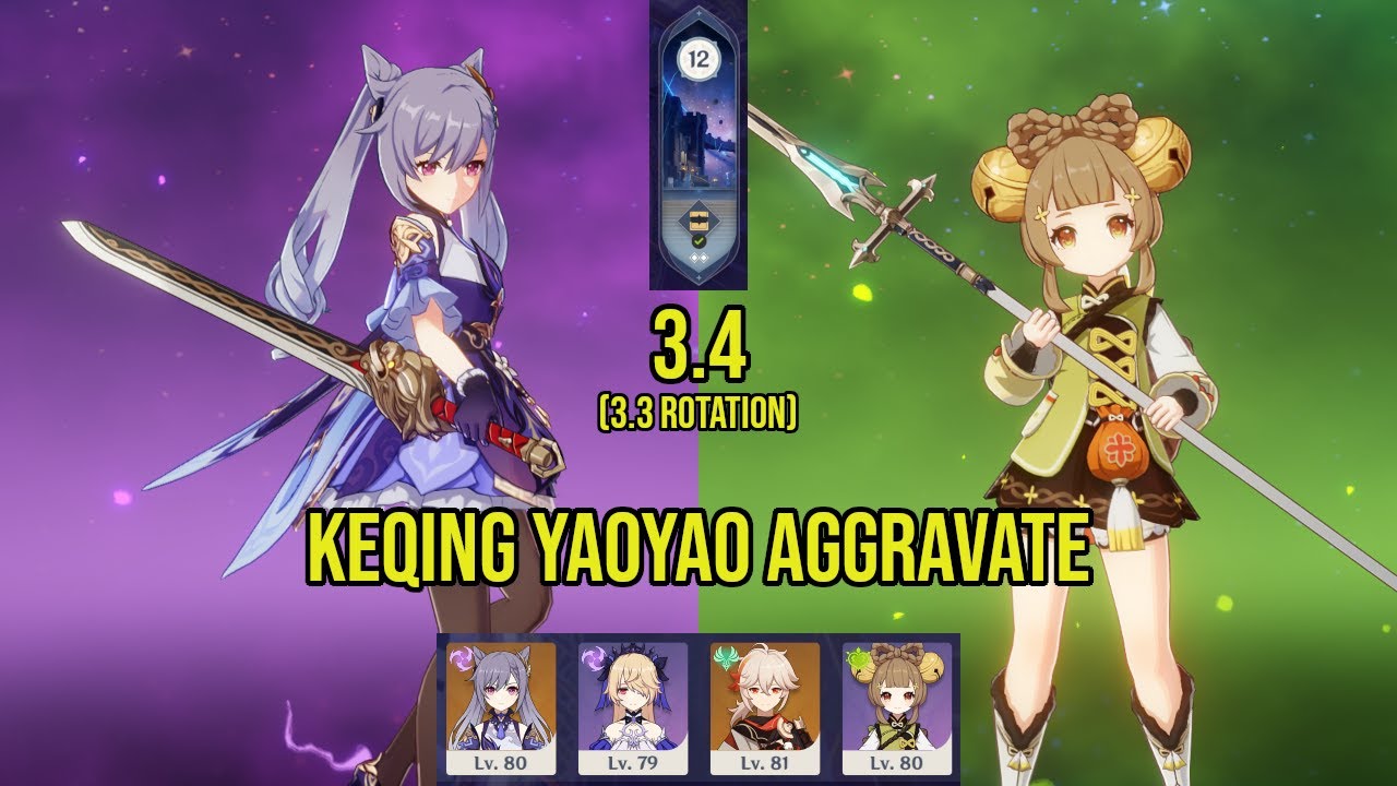 C2 Keqing Aggravate W C0 Yaoyao 3 4 Spiral Abyss Floor 12 3 3